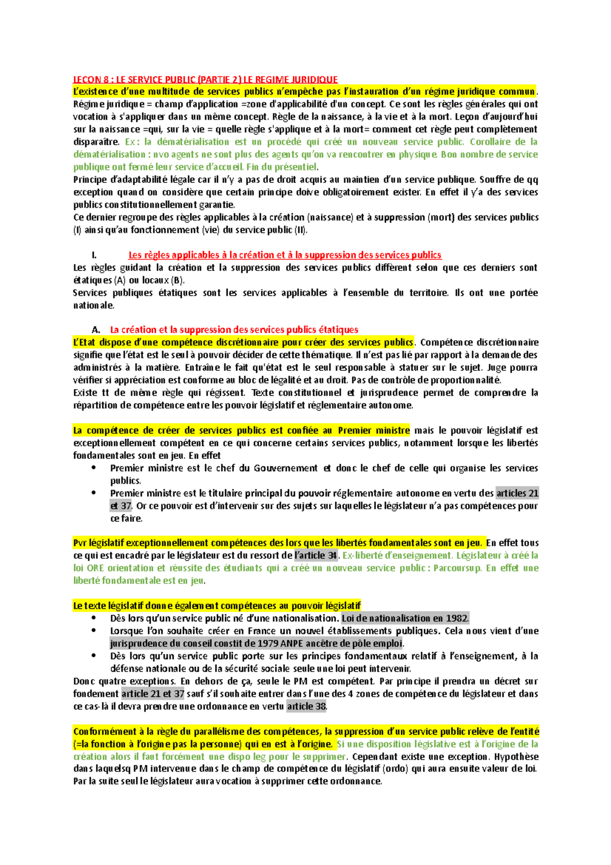 Leçon 8 droit administratif l2 s3 - LECON 8 : LE SERVICE PUBLIC (PARTIE ...