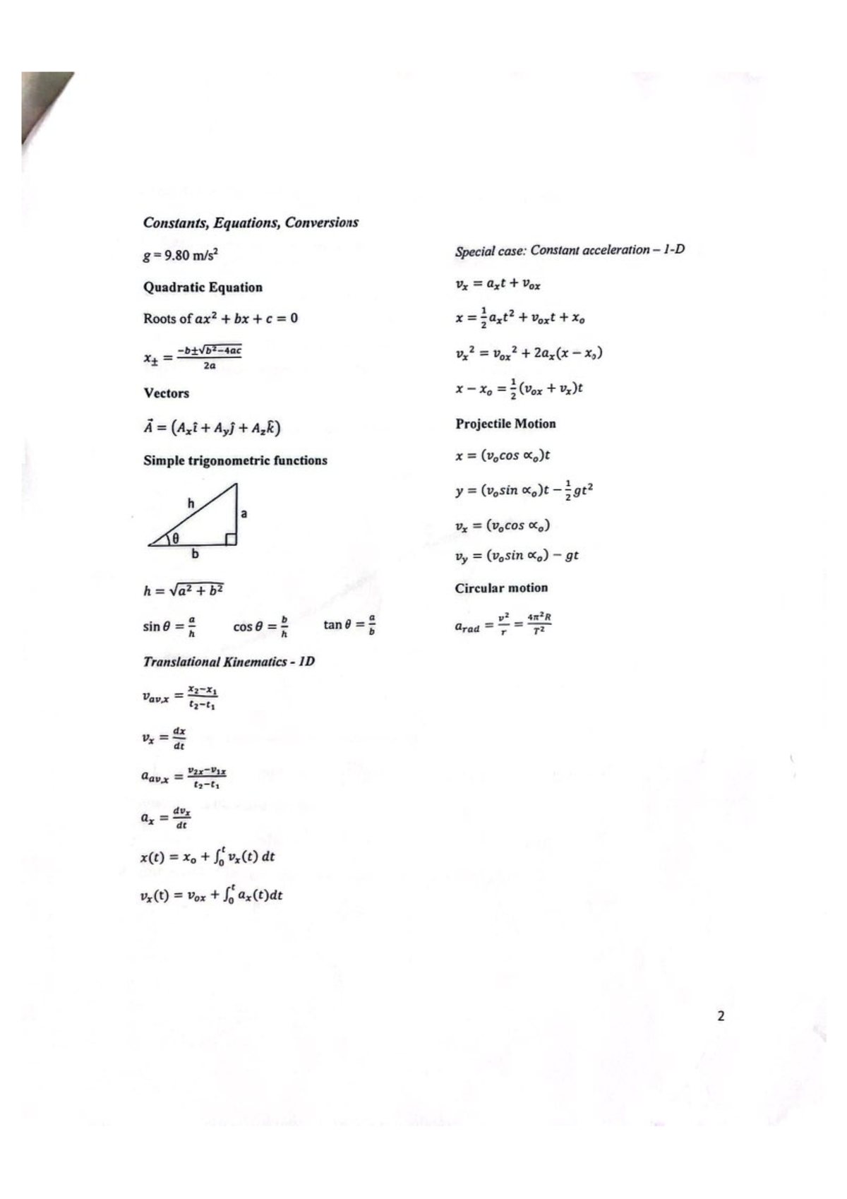 Phys Midterm 1 - PHYS 101 - Studocu