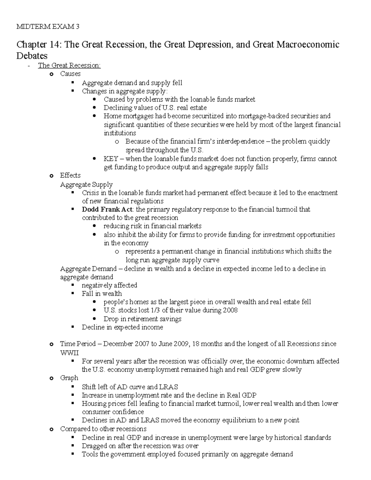Midterm EXAM 3 - Study Guide for Exam - Outline and Notes - MIDTERM ...