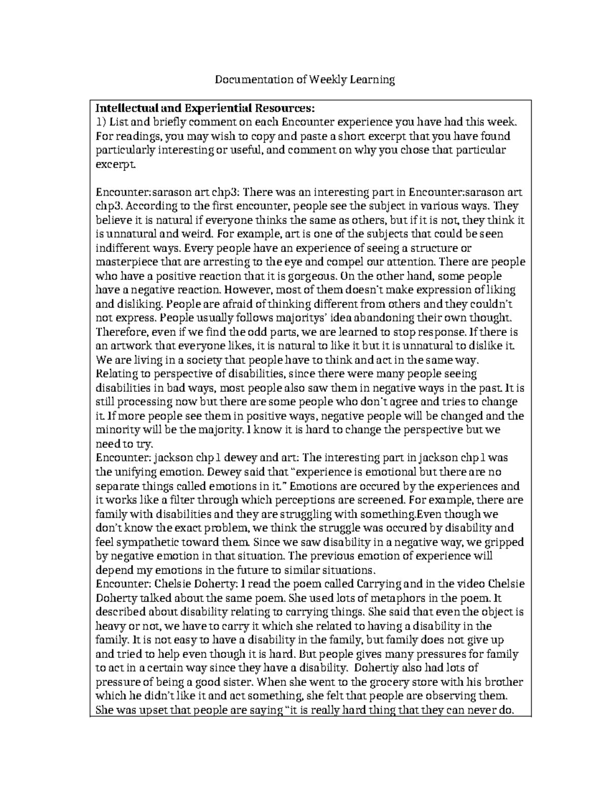 DWL3 - Document of weekly learning - Documentation of Weekly Learning ...