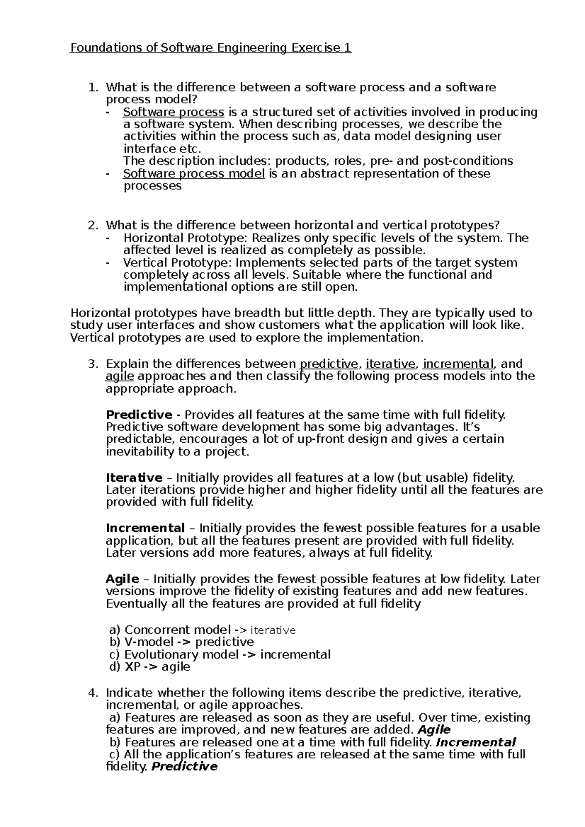 FSE Ex1 - Übung 1 - Foundations of Software Engineering Exercise 1 What is the difference ...