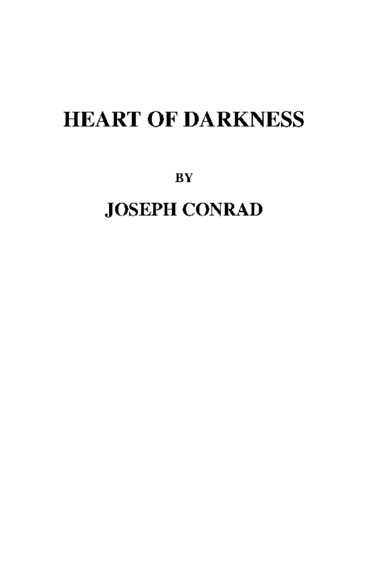 18. Heart of Darkness Author Joseph Conrad-1 - HEART OF DARKNESS BY ...