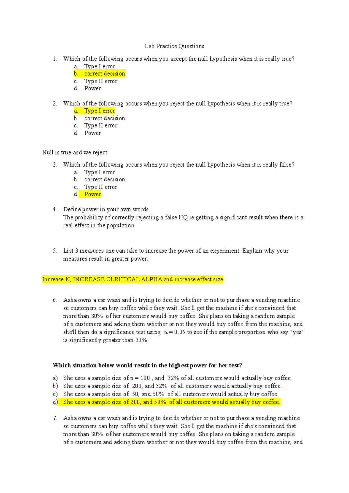 Lab 5 stats answers - tute - Lab Practice Questions Which of the ...
