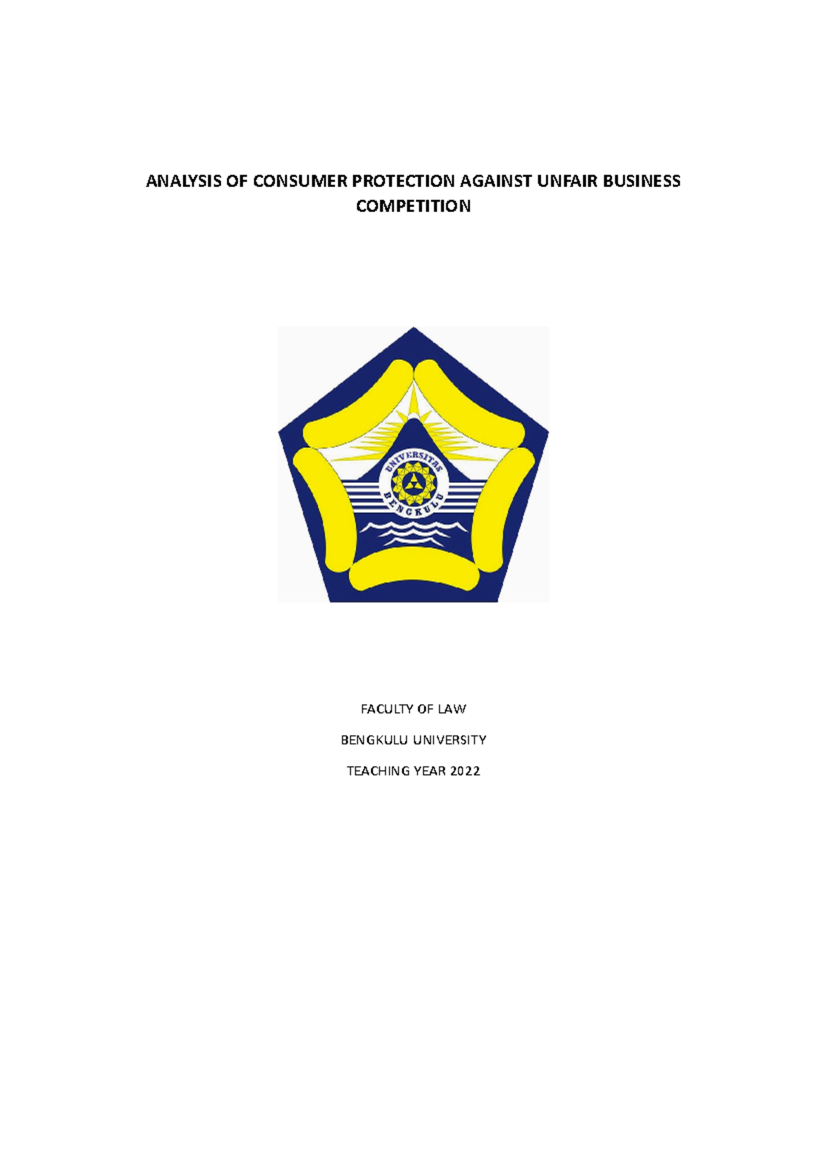 Chapter 1 (Proposal) Analysis OF Consumer Protection Against Unfair ...