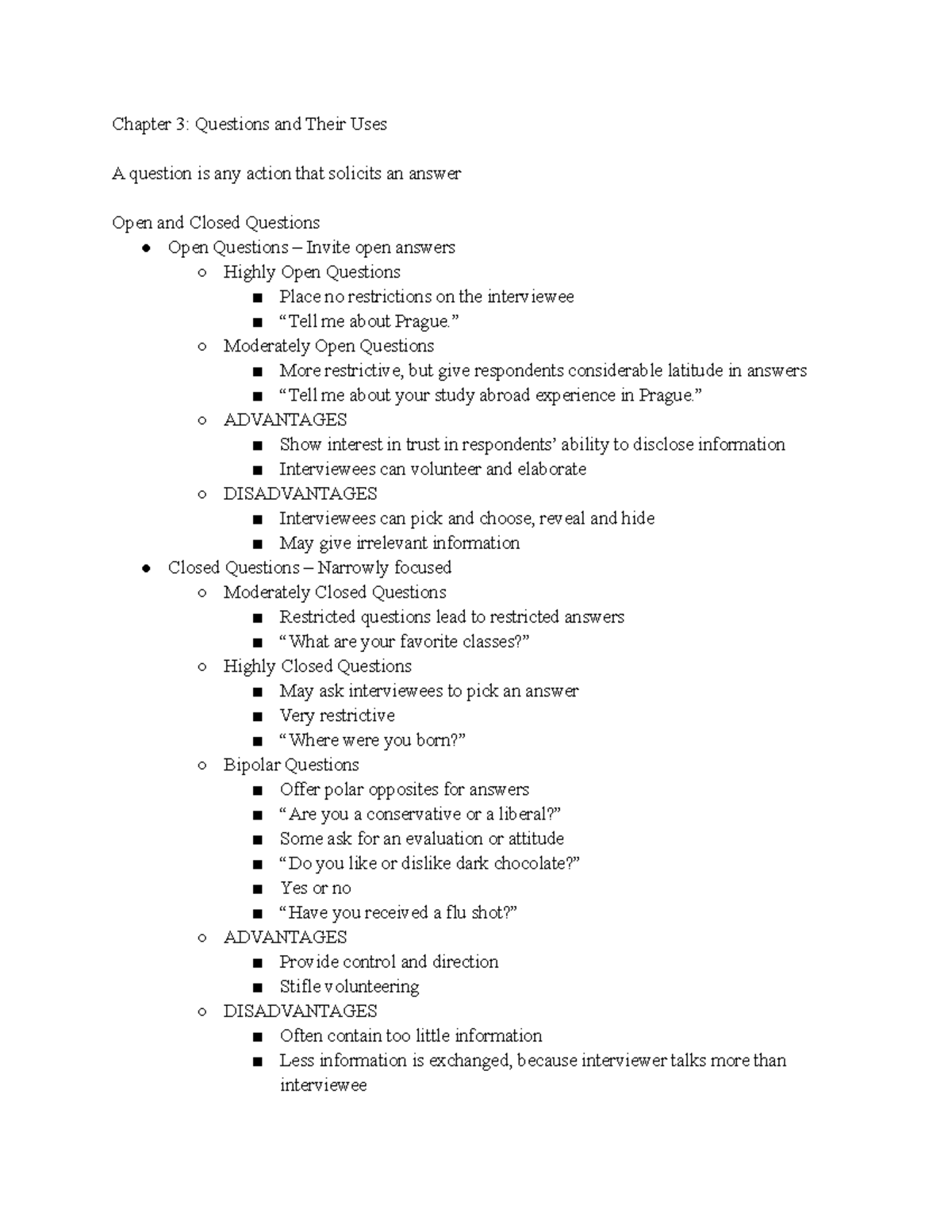 CH 3 - Qs and Uses - Professor Basil - Chapter 3: Questions and Their ...