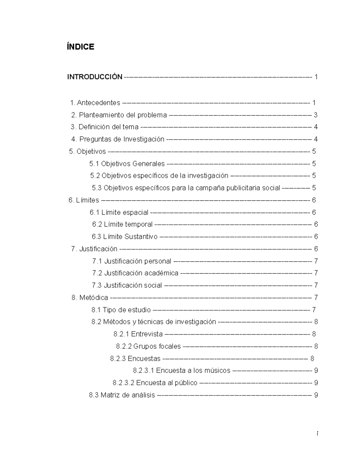 Modelo Indice - ÍNDICE CAPÍTULO I CAPÍTULO III INTRODUCCIÓN - 1 ...