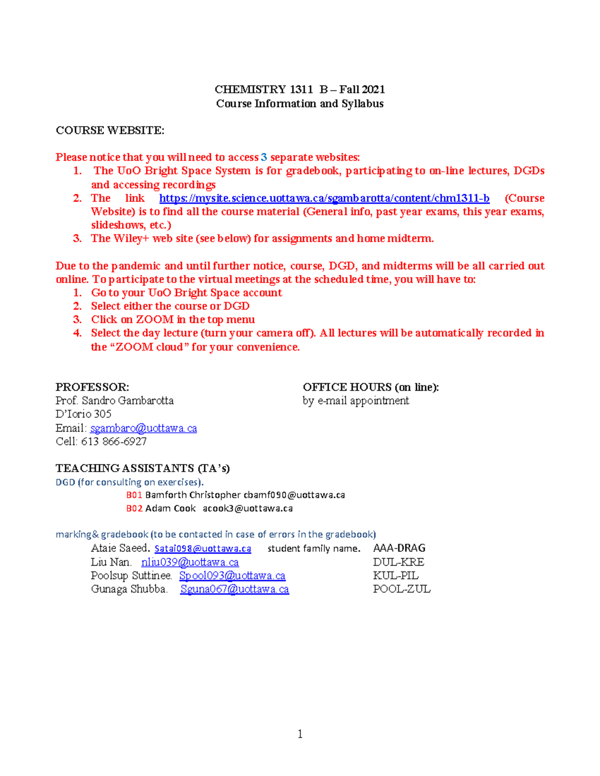 2021-CHM131-B Syllabus - CHEMISTRY 1311 B – Fall 2021 Course ...