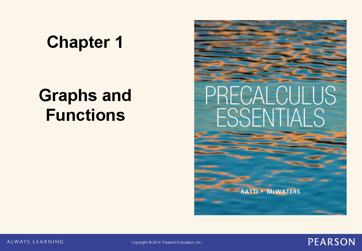 Graphs And Functions Chapter 1 Graphs And Functions Section 1 Functions 1 Use Functional 