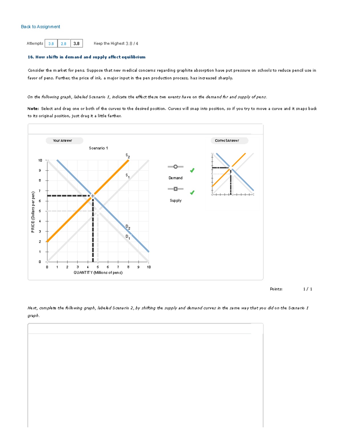 3.16 How shifts in demand and supply affect equilibrium - Points: 1 / 1 ...