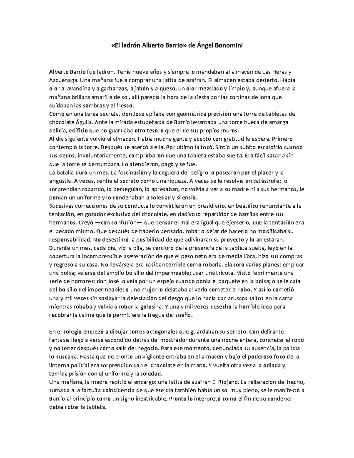 El ladrón de Alberto Barrio Bonomini - «El ladrón Alberto Barrio» de ...