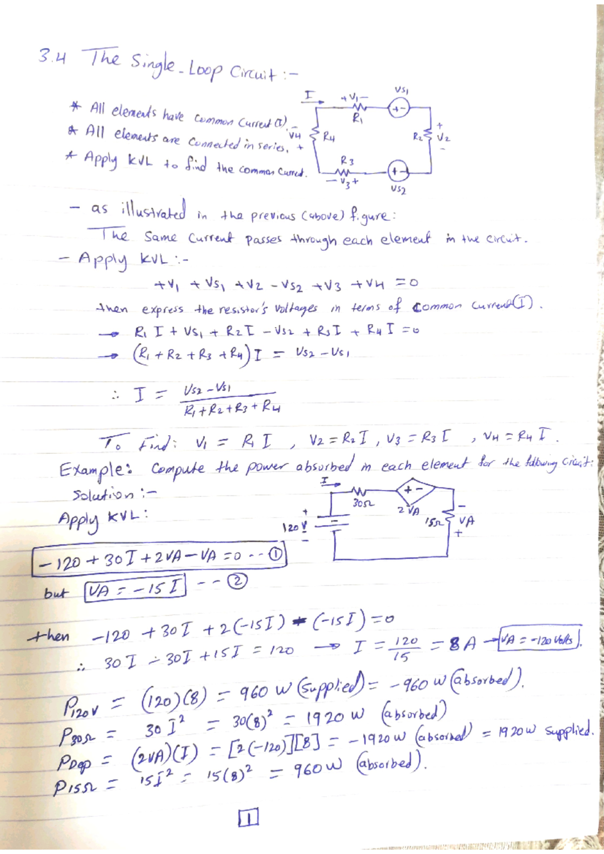 Chapter#3 (Part#2) - سلايدات - 3 The Single Loop I vs, All elements ...