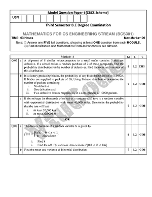 @vtucode - ITS GOOD!!!! - Model Question Paper-I with effect from 2023 - 24 (CBCS Scheme) USN ...