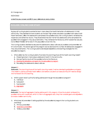 Ati active learning assignment - NUR 3047C - Studocu