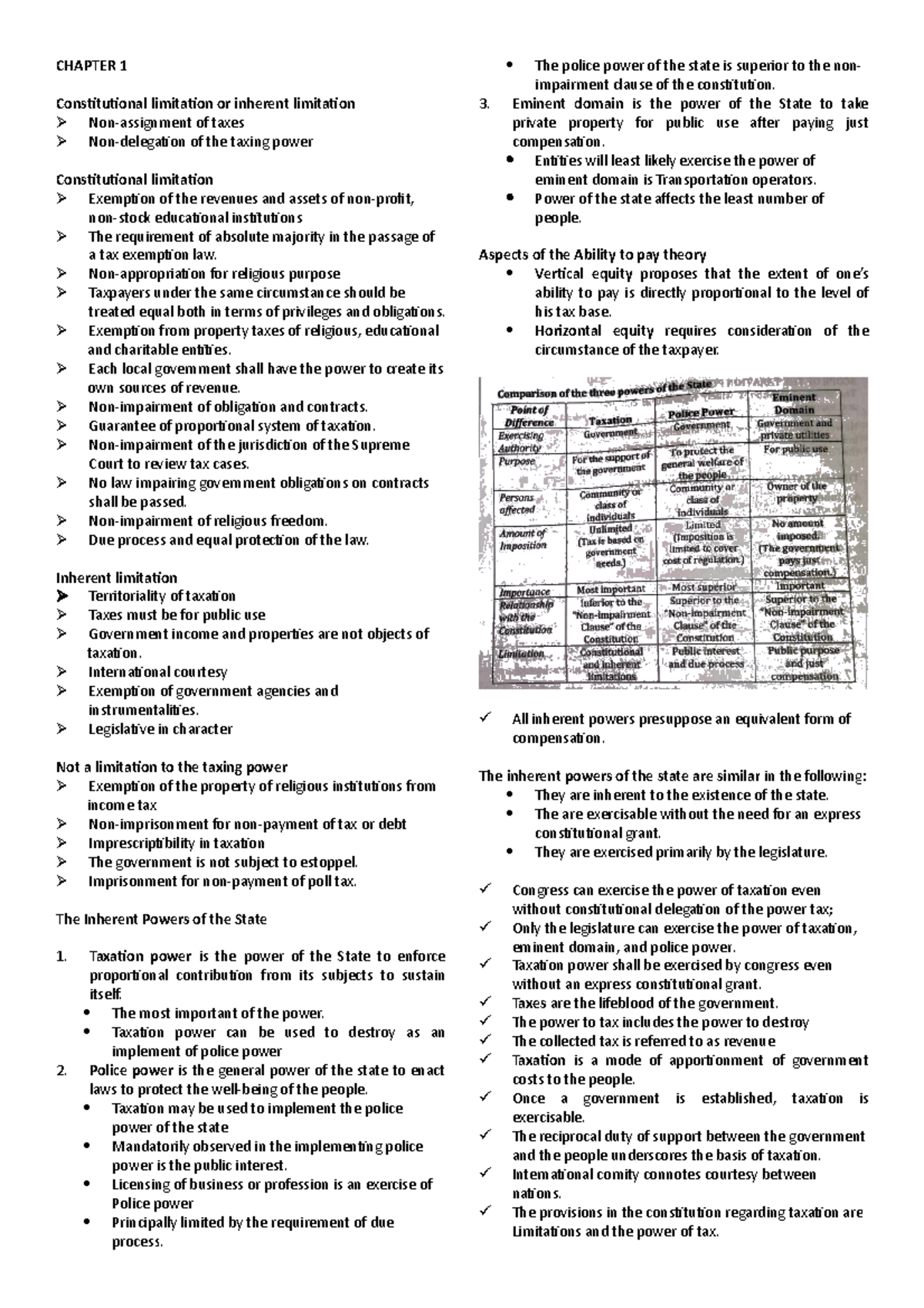 Incometrev - CHAPTER 1 Constitutional limitation or inherent limitation ...