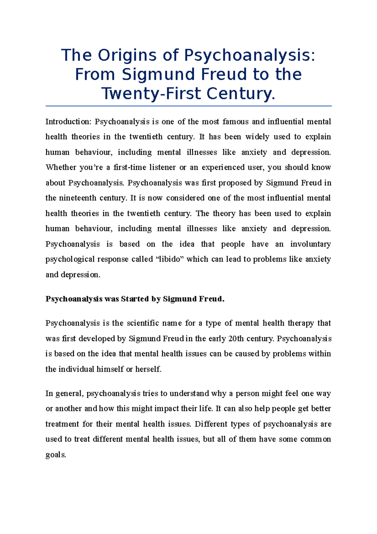 The Origins of Psychoanalysis, From Sigmund Freud to the Twenty-First ...
