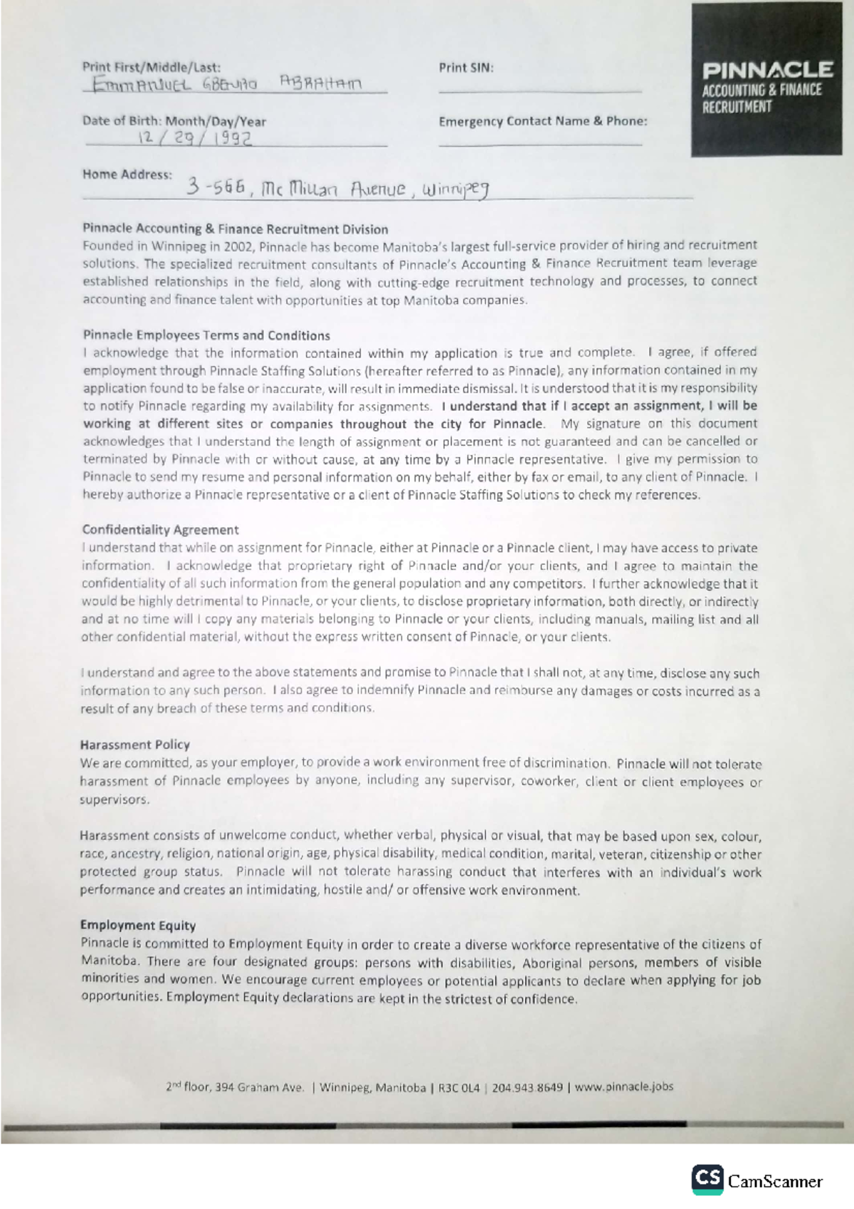 Pinnacle Forms - find Jobs - BUS-3420 - CamScanner CamScanner - Studocu