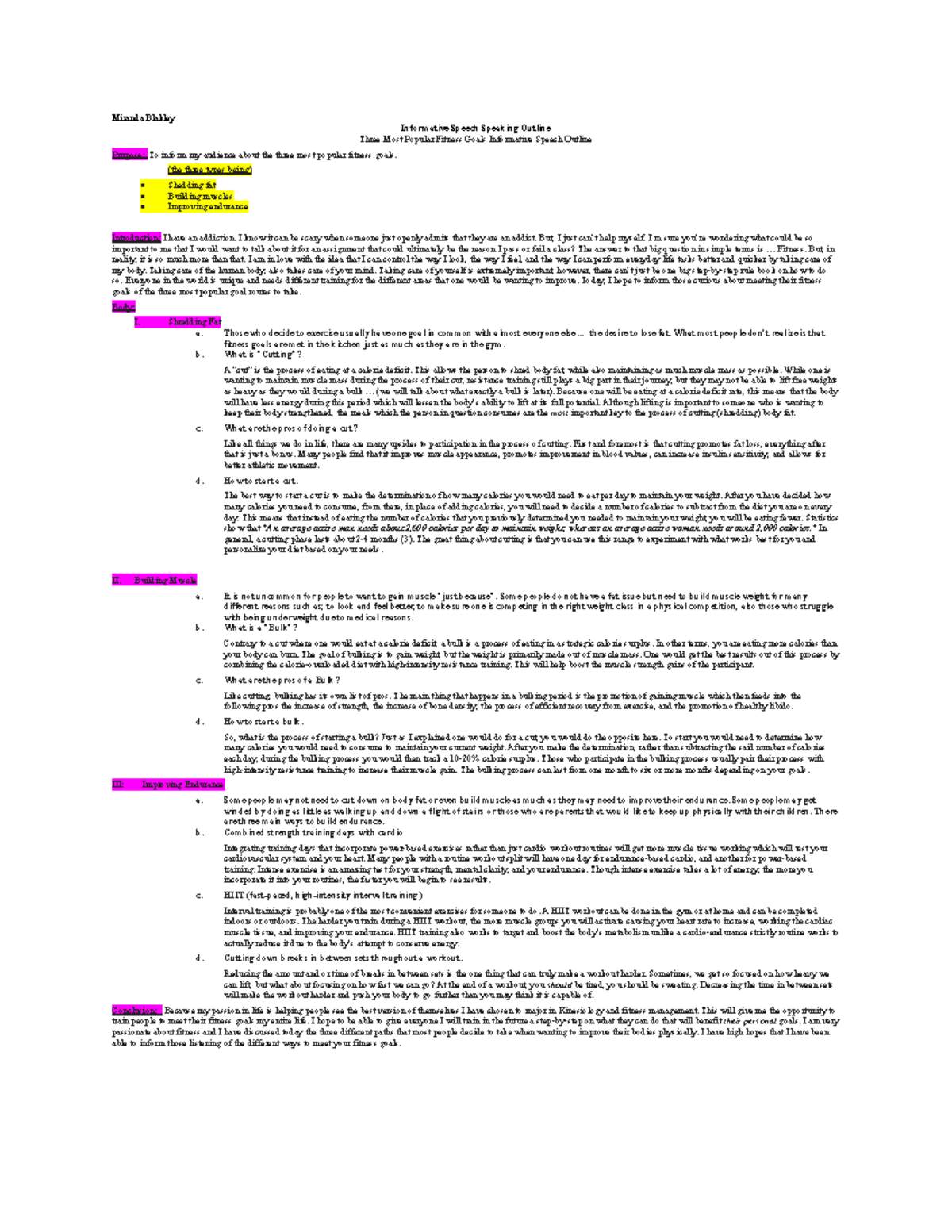 Informative Speech Topic (Speaking + Work Cited)-2 - Miranda Blakley ... Informative Speech Topic (Speaking + Work Cited)-2 - Miranda Blakley ...