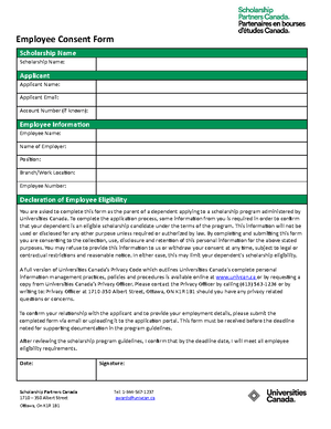 Employee Consent form - Ms roger - Studocu