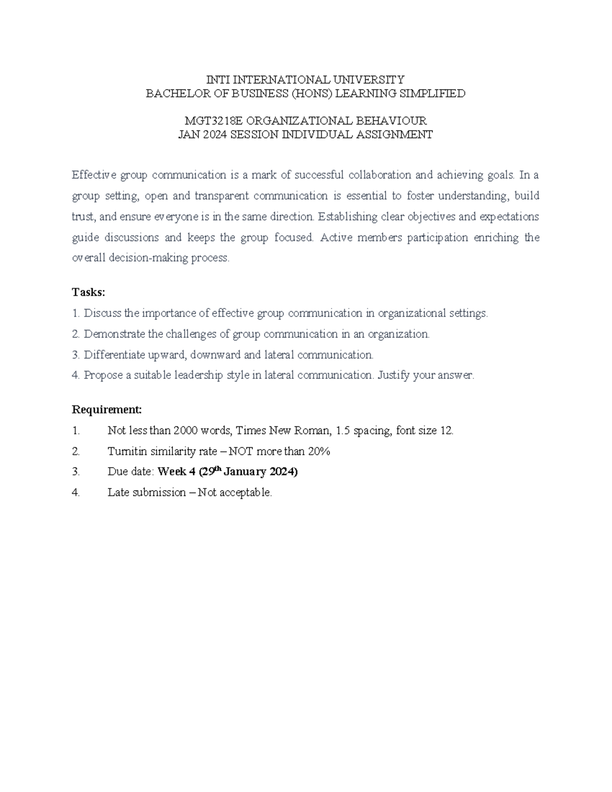 Individual Assignment - INTI INTERNATIONAL UNIVERSITY BACHELOR OF ...