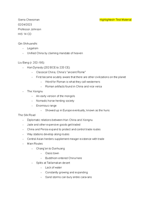 The Axial Age/ Axial China - Sierra Cheesman Highlight= test material ...