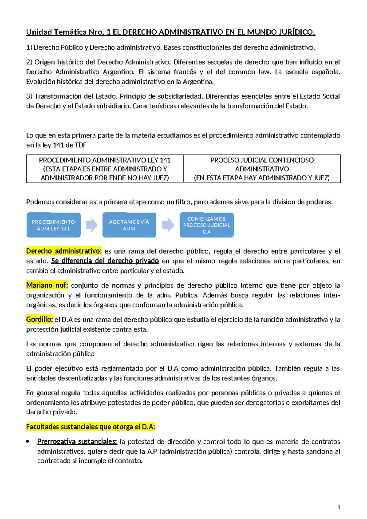 Derecho Administrativo Clase 2 - Unidad Temática Nro. 1 EL DERECHO ...
