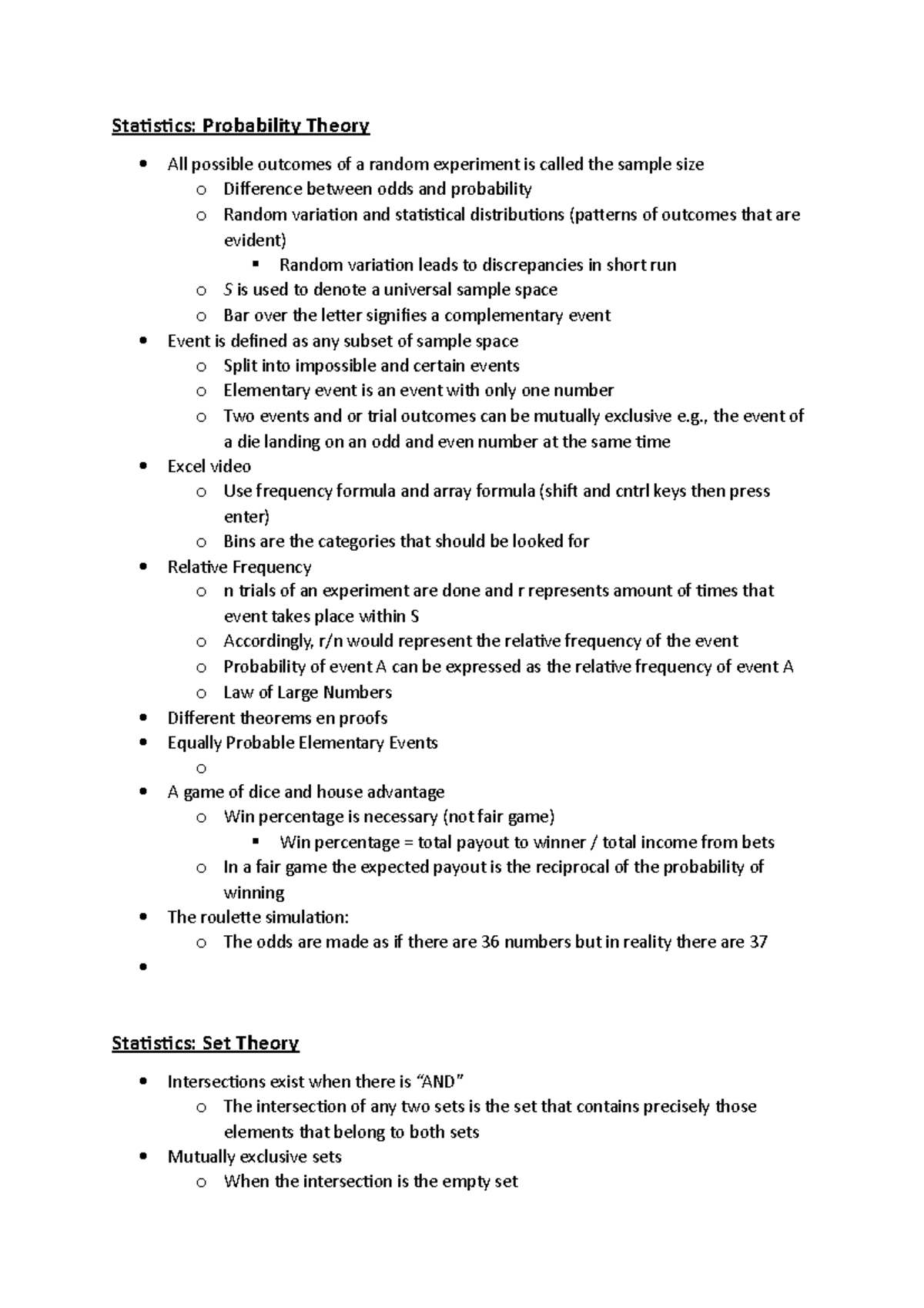 Statistics - Notes on number set theory, probability functions, and ...
