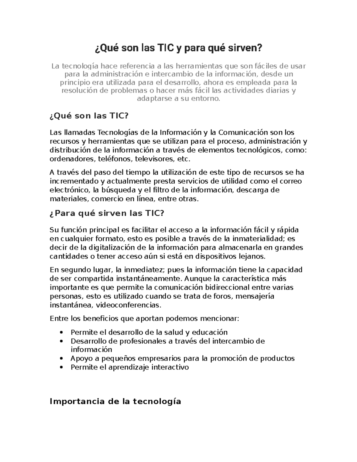 Qué son las TIC y para qué sirven - ¿Qué son las TIC? Las llamadas Tecnologías de la Información ...