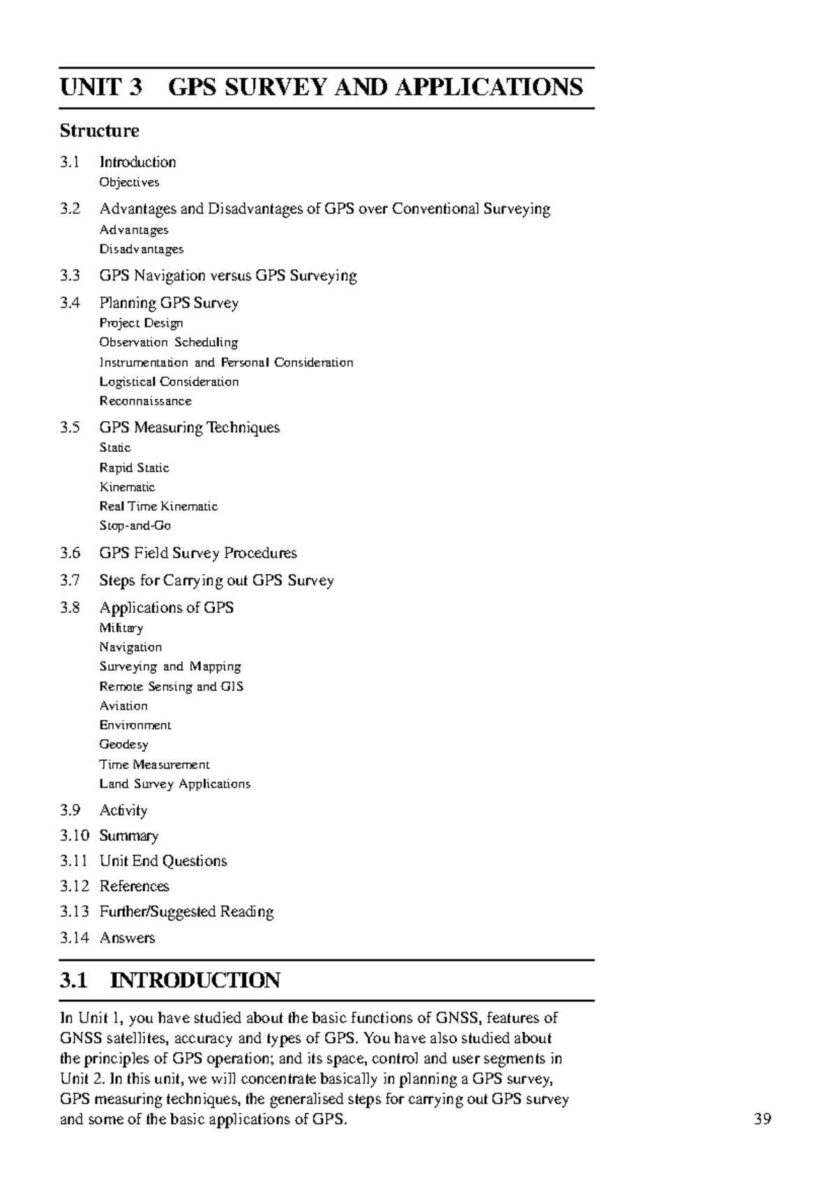 GPS Survey AND Applications - GPS Survey and Applications UNIT 3 GPS SURVEY AND APPLICATIONS ...