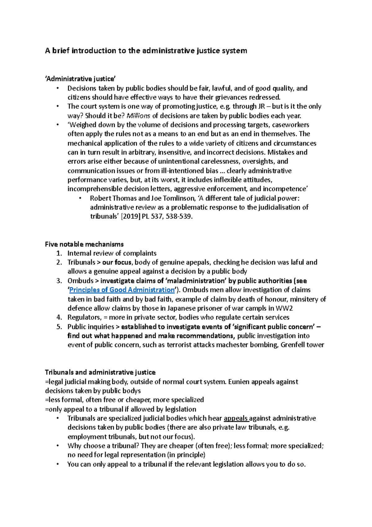 Administrative justice system - A brief introduction to the ...