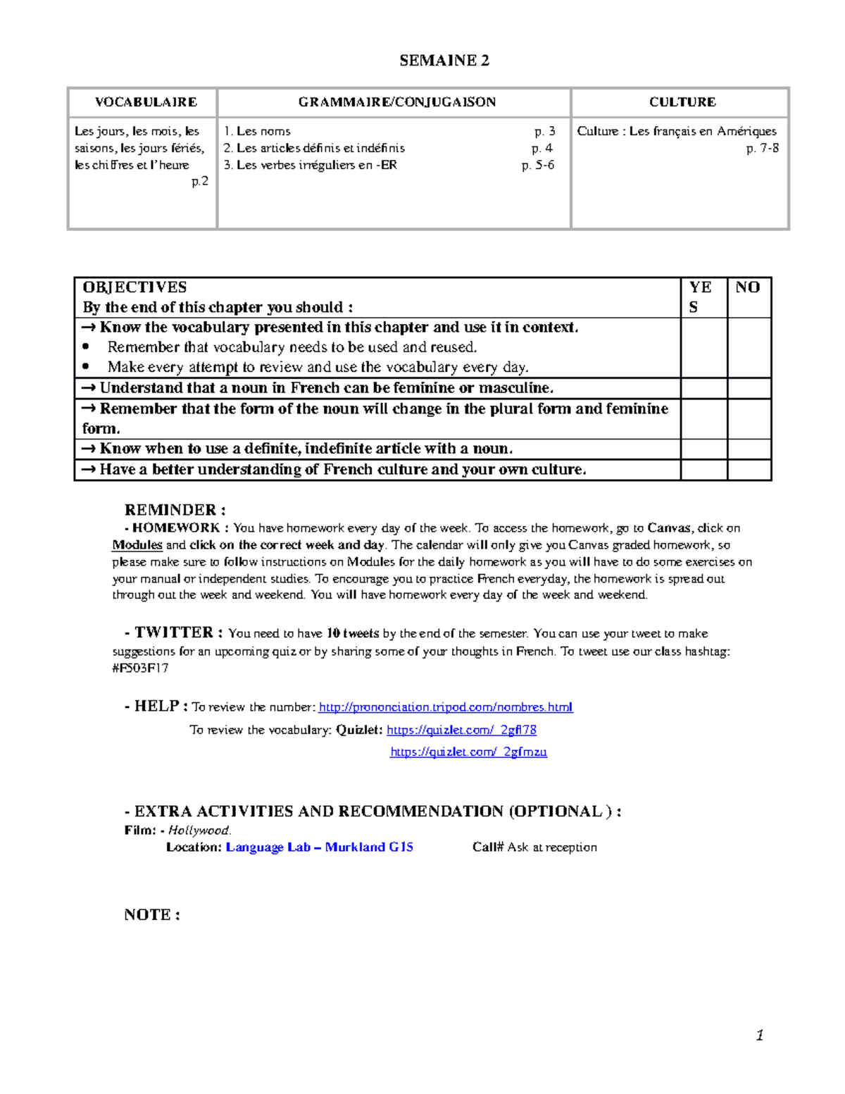 Semaine 2 - Required french homework - Warning: TT: more functions defined than expected SEMAINE ...