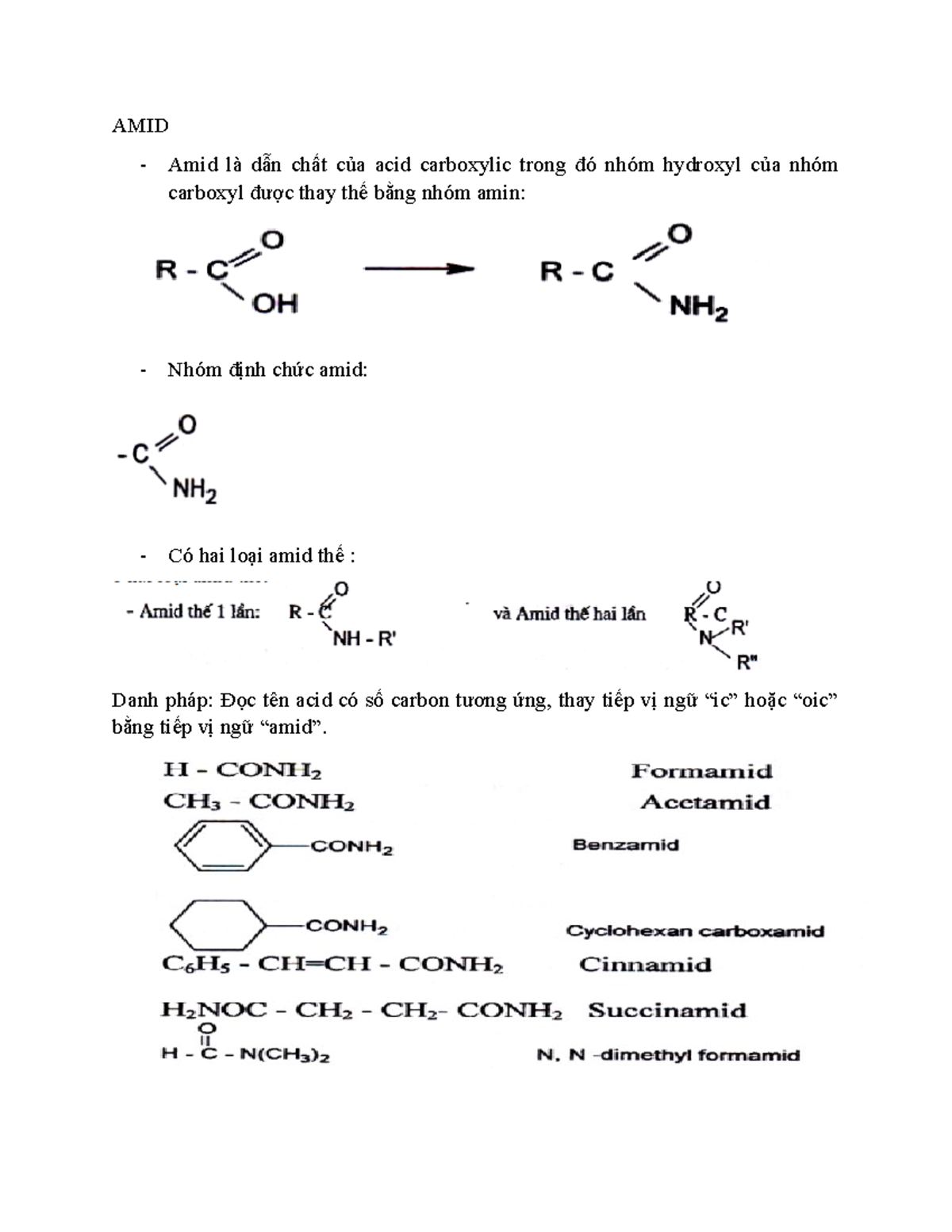 AMID 2 - ẻdryty - AMID Amid là dẫn chất của acid carboxylic trong đó ...