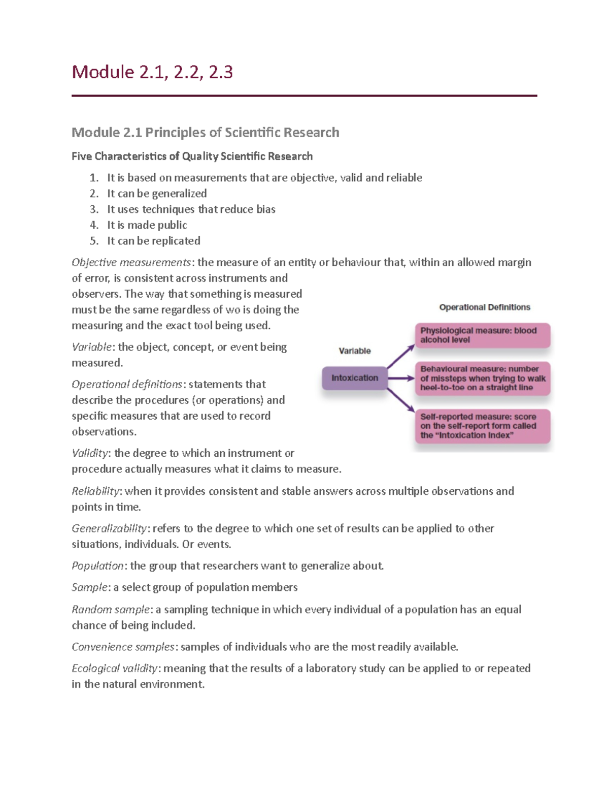 Module 2.1, 2.2, 2.3 - Module 2, 2, 2. Module 2 Principles of ...