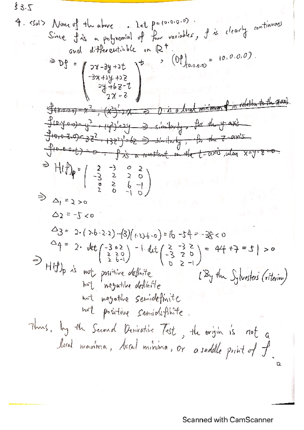 Multivariable Calculus exercise - Introduction to Analysis - Studocu