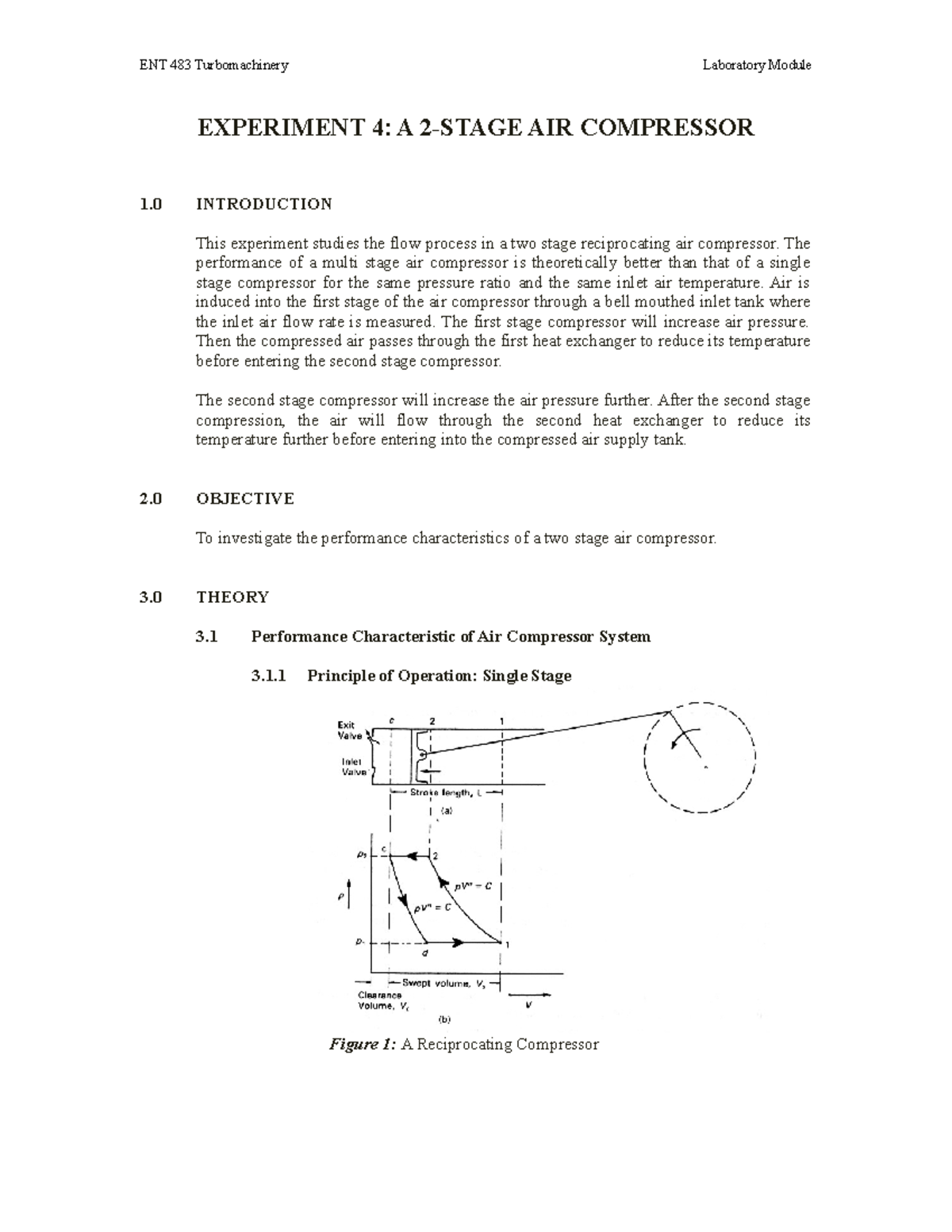 Air compressor mod 0 - lab module - EXPERIMENT 4: A 2-STAGE AIR ...