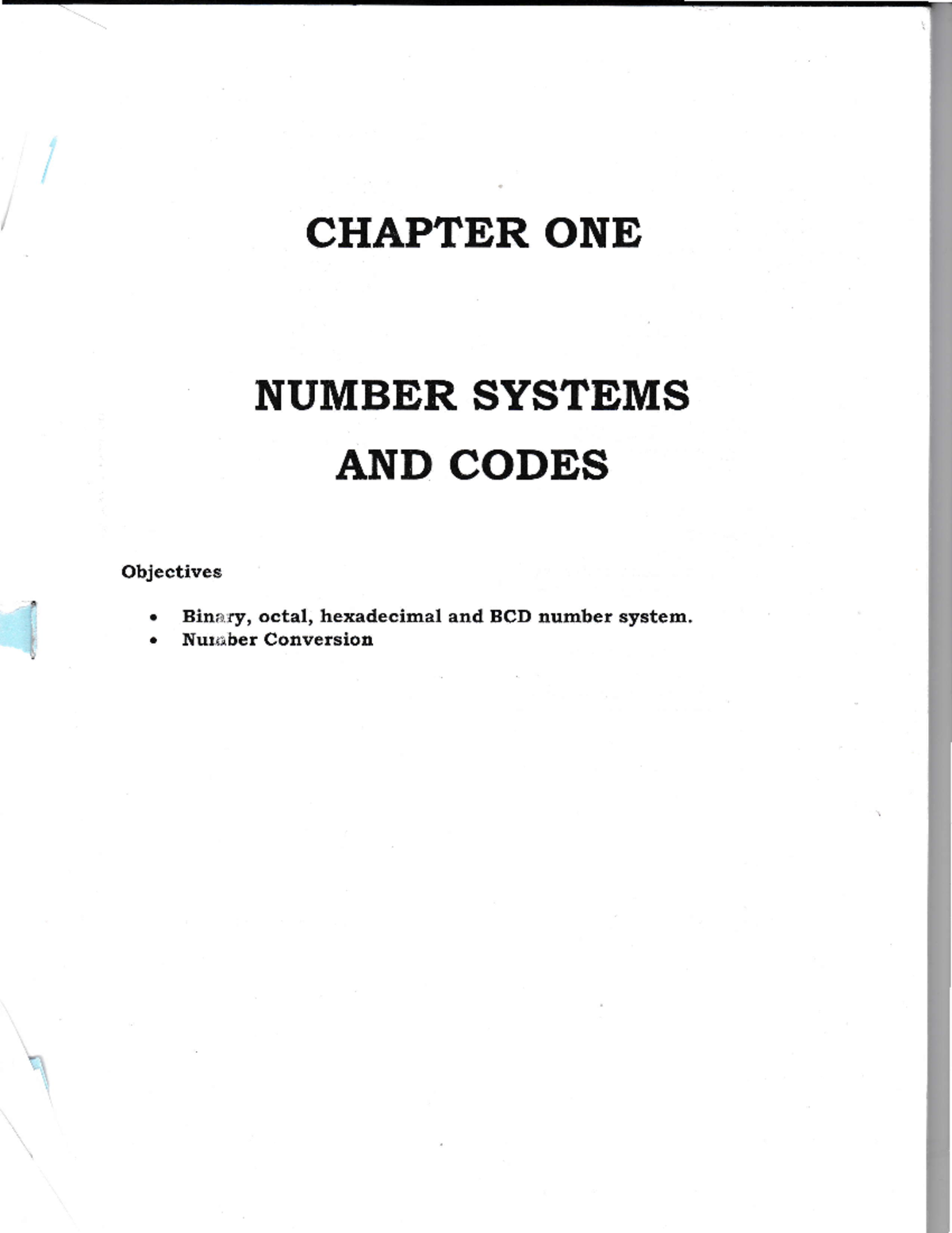 Chapter 1 ITT270 Number Systems and Codes - Digital Electronics - UiTM ...