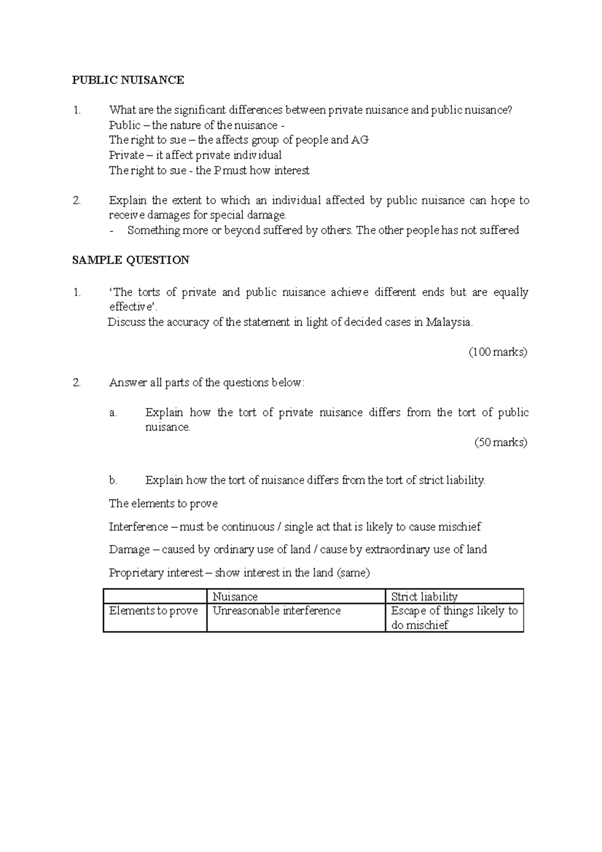 Nuisance Forms And Samples