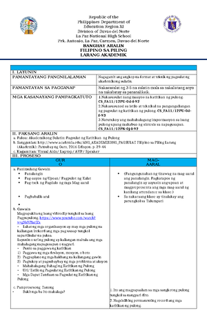 King FIL 316 4 - PAGBASA AT PAGSULAT NG TULA - FIL 316: MALIKHAING ...