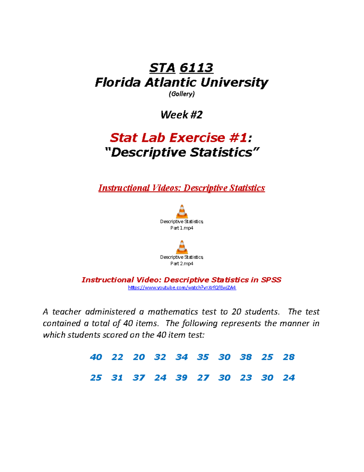 STA 6113 Lab 1 CITRIX - STA 6113 Florida Atlantic University(Gollery ...