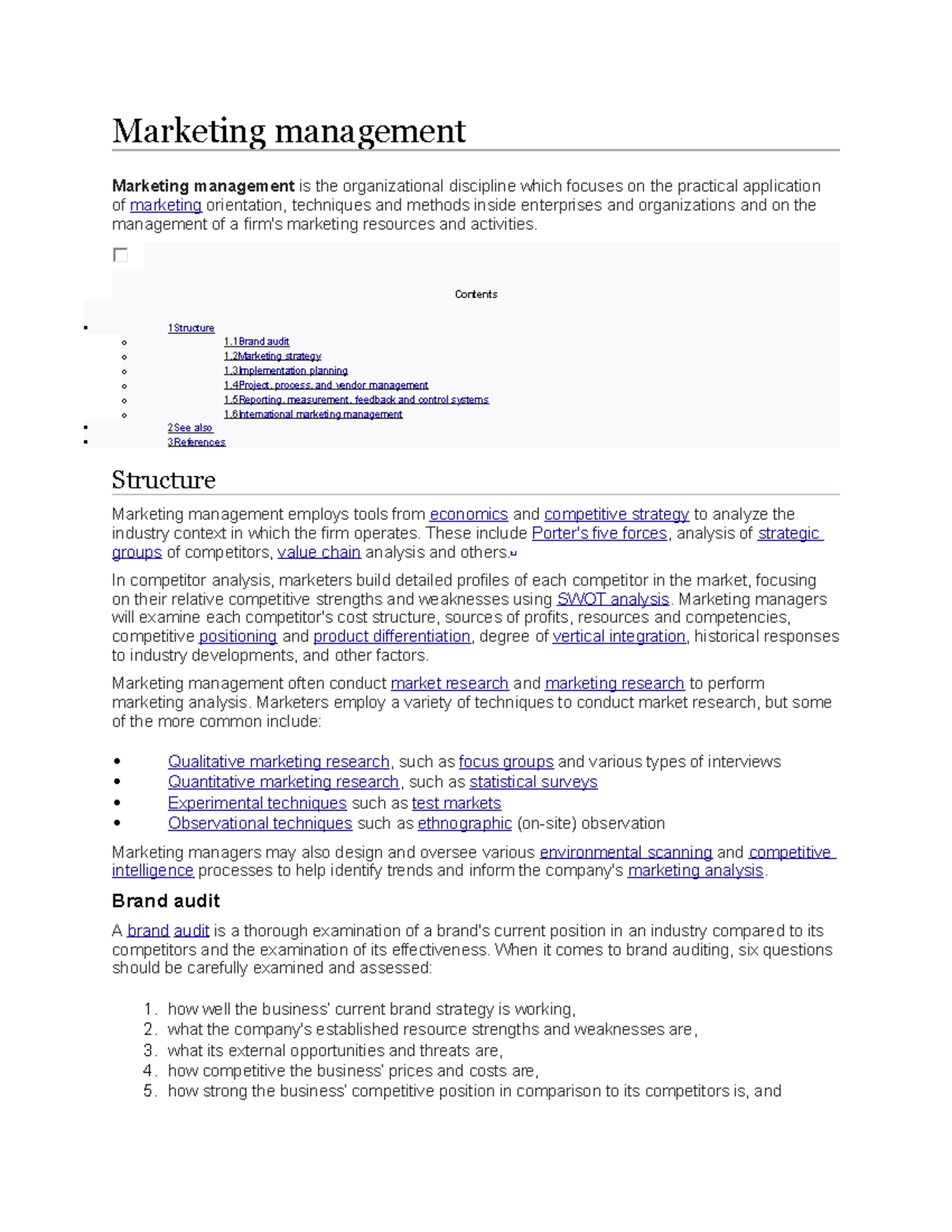 Marketing management - Marketing management Marketing - Studocu