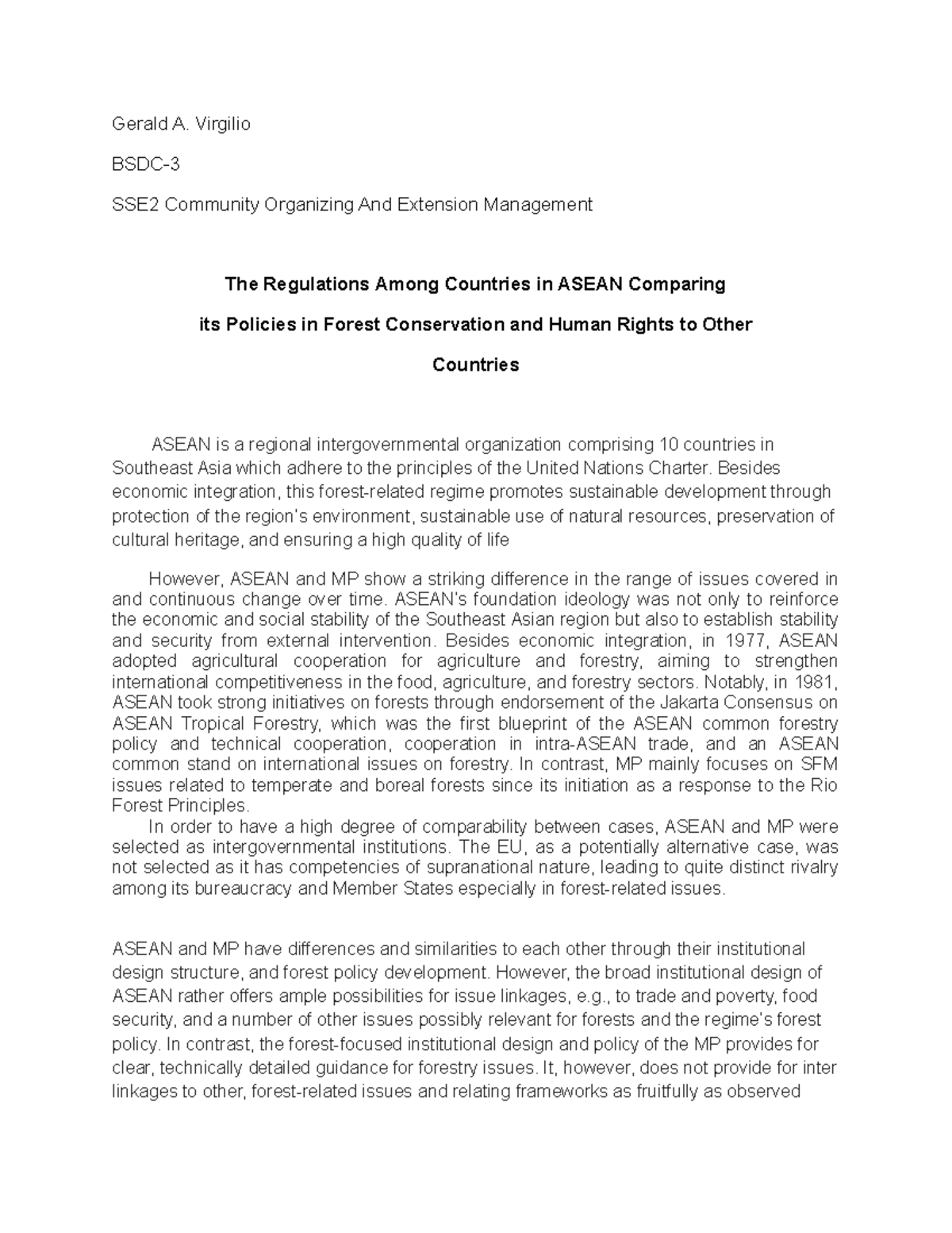 SSE2 Virgilio Final Requirement - Gerald A. Virgilio BSDC- SSE2 ...