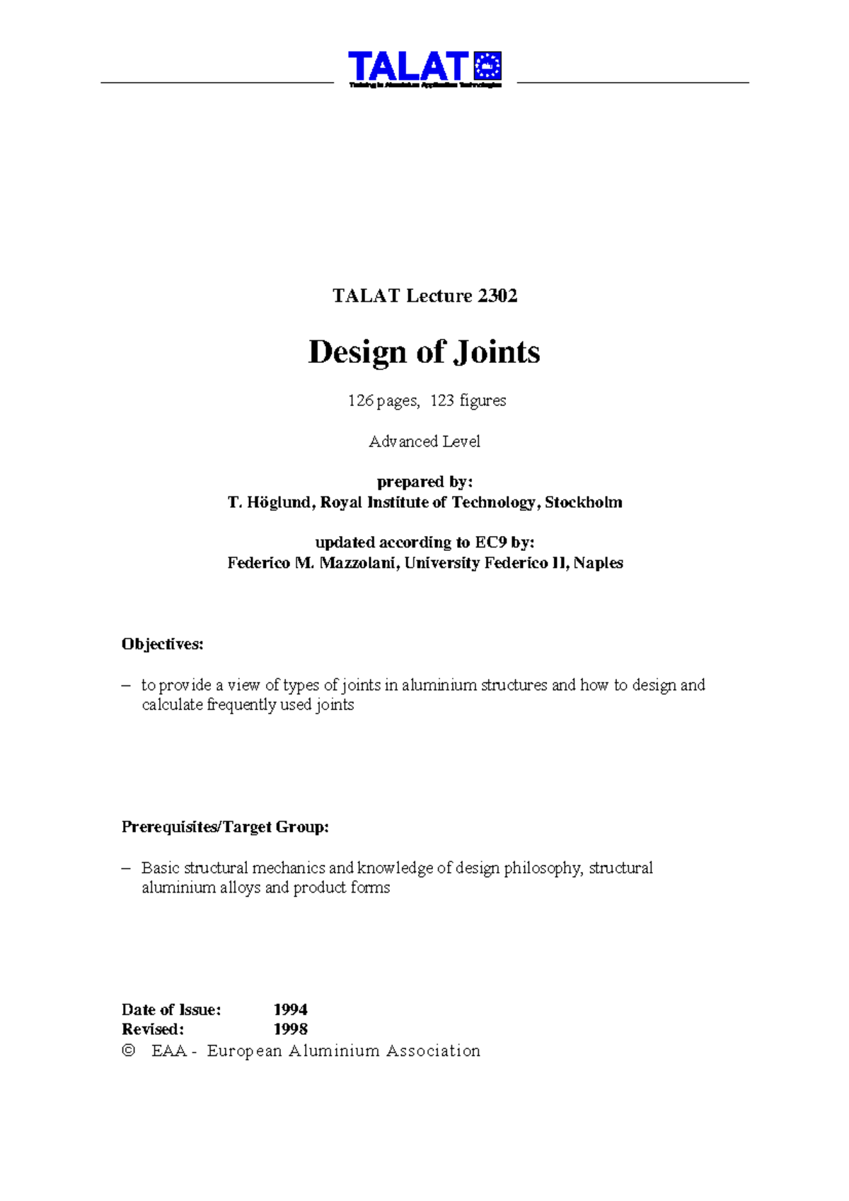 Pdfslide - welding procedures and recommendations - TALAT Lecture 2302 ...
