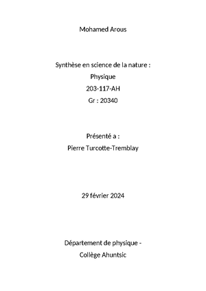 Cours 01 - fyufufhjfyu - INF155 – COURS 01 Introduction aux Algorithmes ...