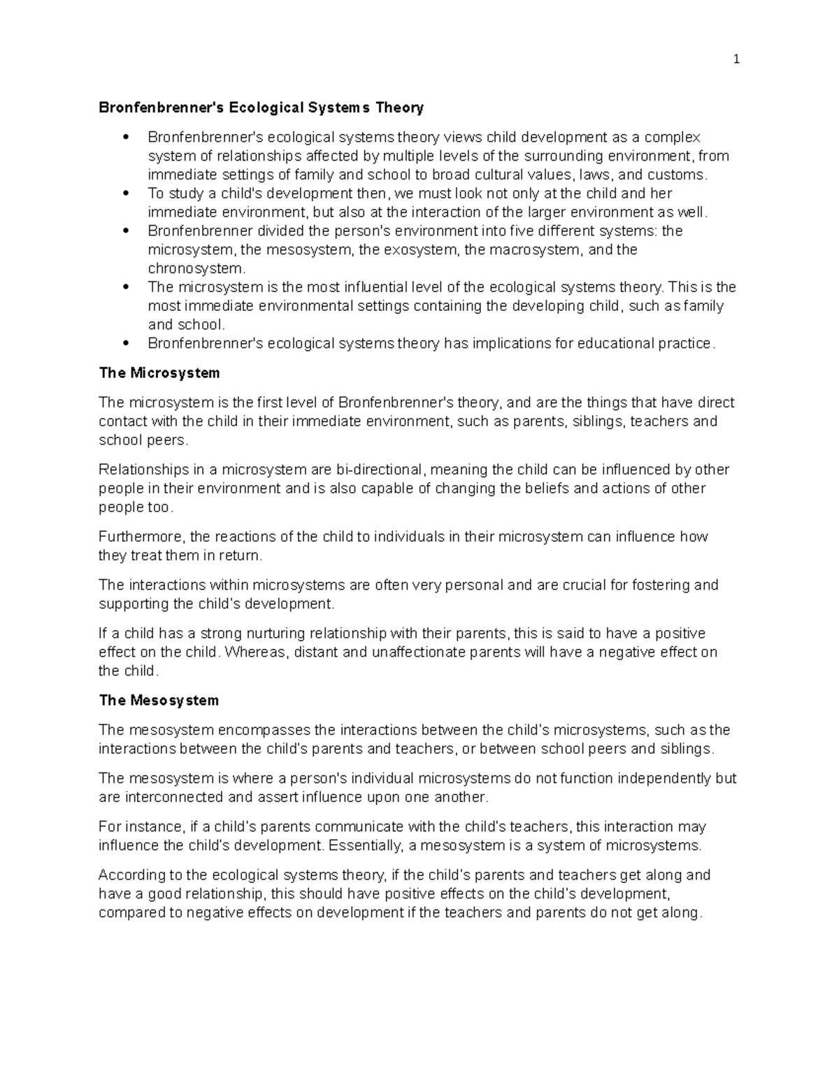 Bronfenbrenner Bio Ecological Theory - Bronfenbrenner's Ecological ...