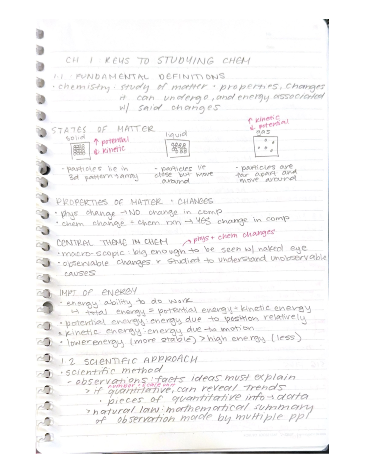 Exam 1 book notes - CHM 1025 - Studocu