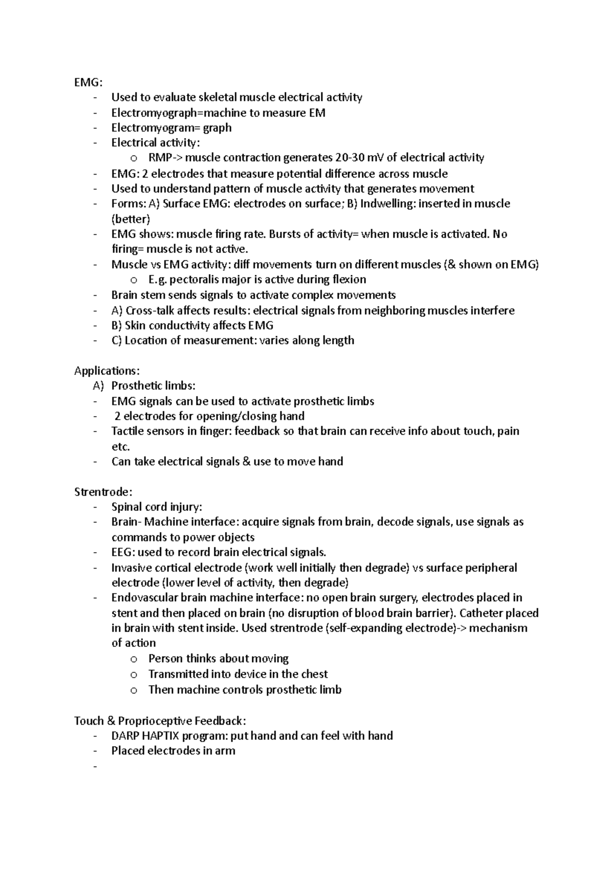 EMG Workshop - EMG: Used to evaluate skeletal muscle electrical ...