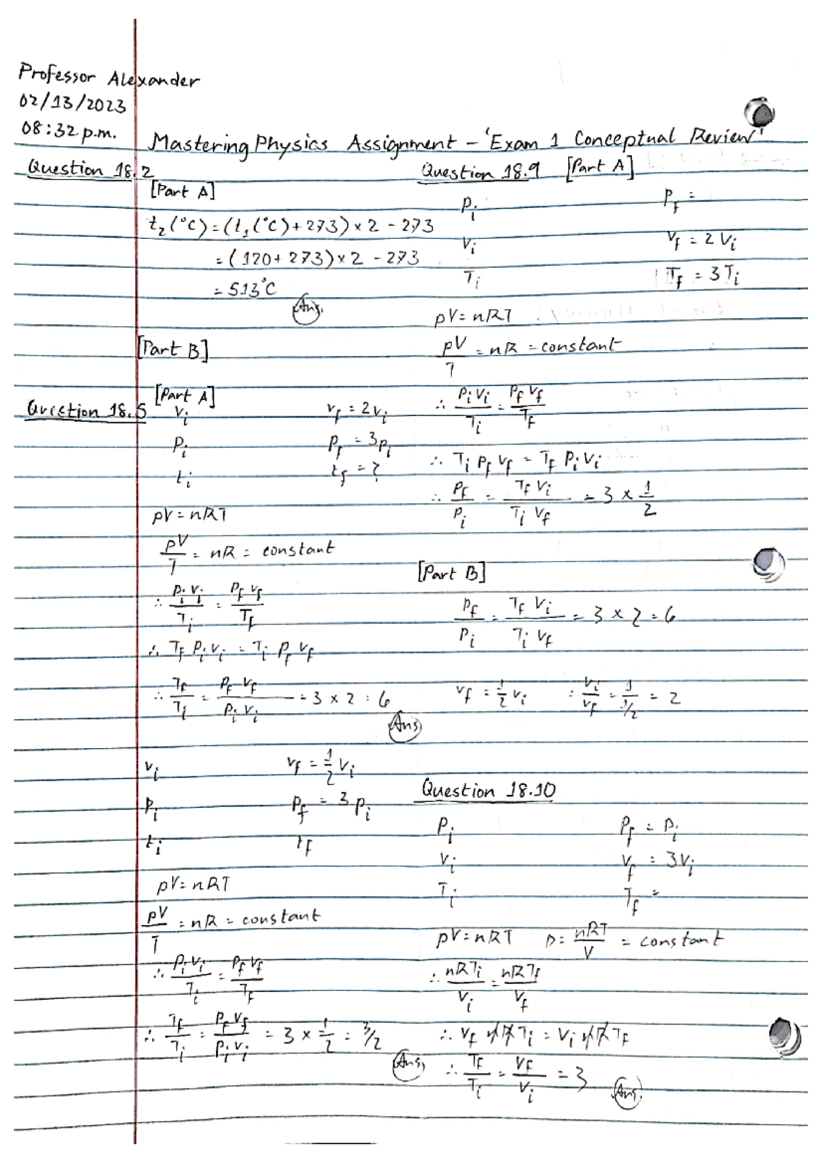Thermodynamics Conceptual Review - PHY 192 - Studocu