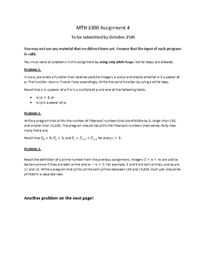 MTH 3300 Syllabus - Professor: DellOrto - Math 3300 Algorithms/Programming (KMWA) Syllabus ...