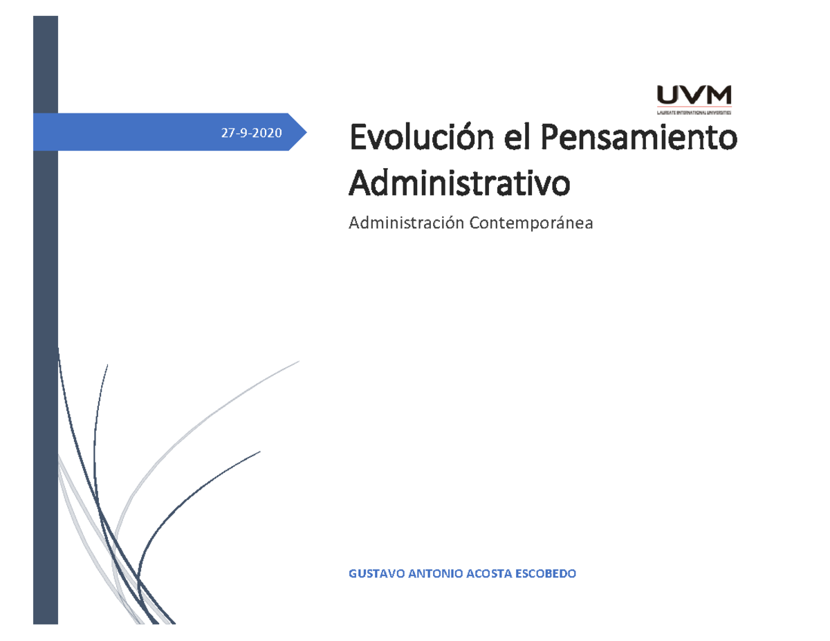 A2 GAAE - ACTIVIDAD SEMANAL - 27 - 9 - 2020 Evolución el Pensamiento ...