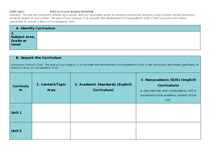 WGU Curriculum Map Task 4 - WGU Curriculum Map Template General ...