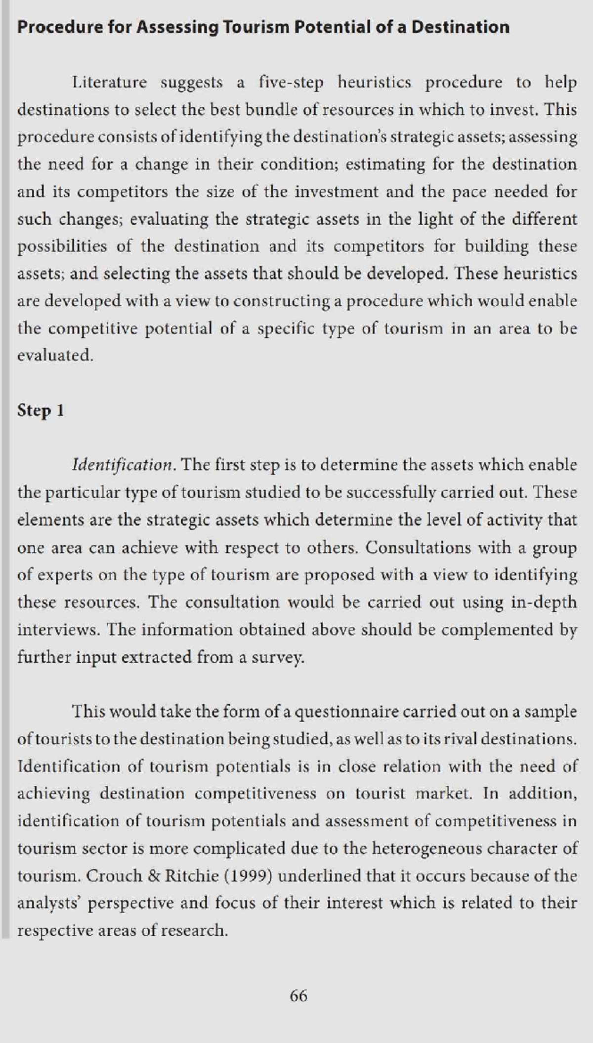 Assessment Stage of Tourism Potential - Procedure for Assessing Tourism ...